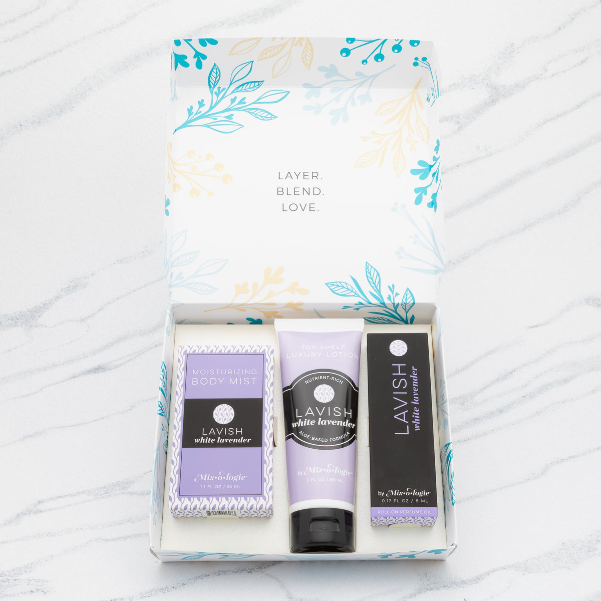 Lavish (white lavender) Gift Set Trio Box – Mixologie Wholesale